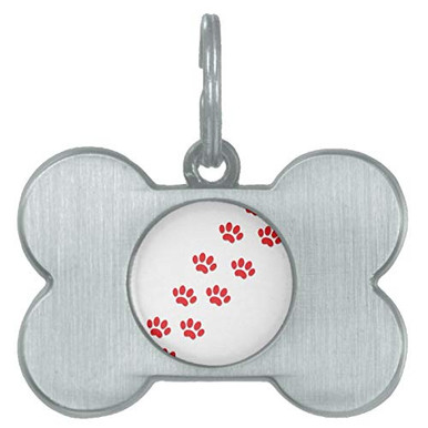 Stainless Steel Pet ID Tags Cat Paws Feet Pet Name Tag Dog Tags Cat ...