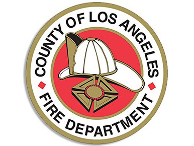 American Vinyl Round Los Angeles County Fire Seal Sticker -la ca Logo ...