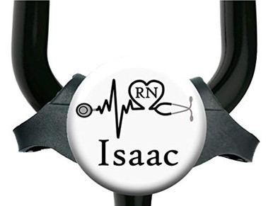 EKG Heart Stethoscope Tag -8 Colors- - Adjustable Yoke Steth Id ...