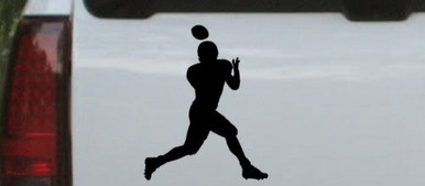 Black 8in X 6.4in -- Football Player Sports Car Window Wall Laptop ...