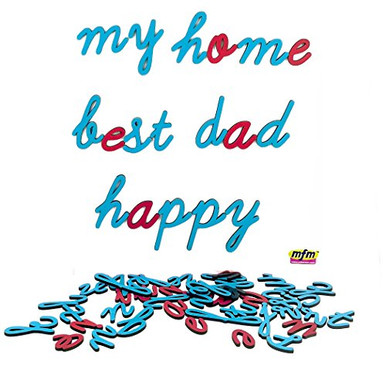 MFM Toys English Cursive Alphabets 60 Magnetic Wooden Cutouts Ages 4 ...