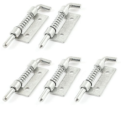 uxcell 5 PCS Fixed Type Spring Loaded Barrel Bolt Latch Silver Tone ...