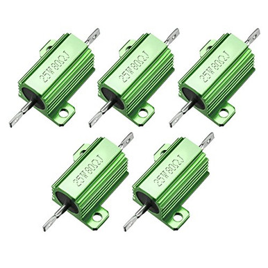 uxcell 25W 80 Ohm 5 percent Aluminum Housing Resistor Screw Tap Chassis ...