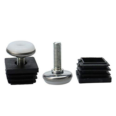 uxcell Leveling Feet 25 x 25mm Square Tube Inserts Kit Furniture Glide ...