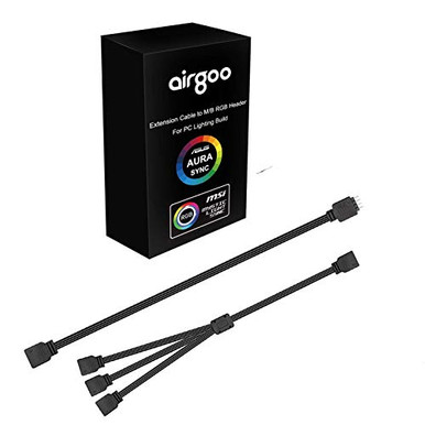 Airgoo 4-Pin RGB Spliter for ASUS Aura RGB MSI Mystic Light ASROCK Aura ...
