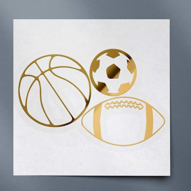 USC DECALS Basketball Football Soccer -Metallic Gold- -Set of 2 ...