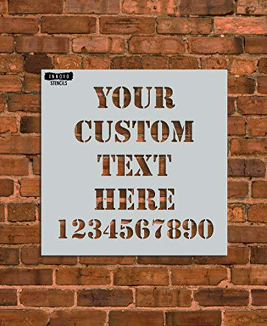 Custom Text Stencil - Customize Your Own Stencil - 3 Lines - 15 ...