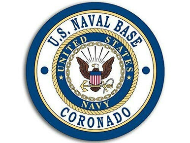 Magnet 4x4 inch Round US Naval Base Coronado Seal Sticker -Logo Navy ca ...