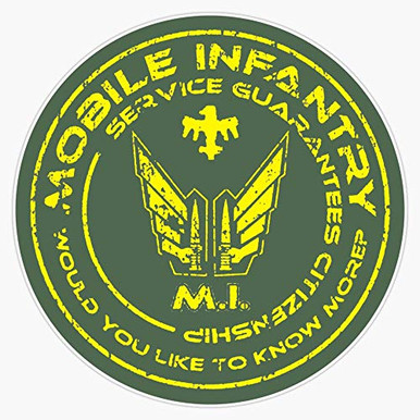 EMC Graphics Starship Troopers - Mobile Infantry Patch Vinyl Waterproof ...