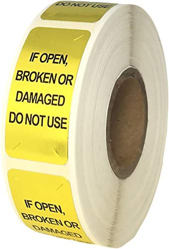 IF Open Broken OR Damaged DO NOT USE Metallic Gold Tamper Seals 0.75 x ...