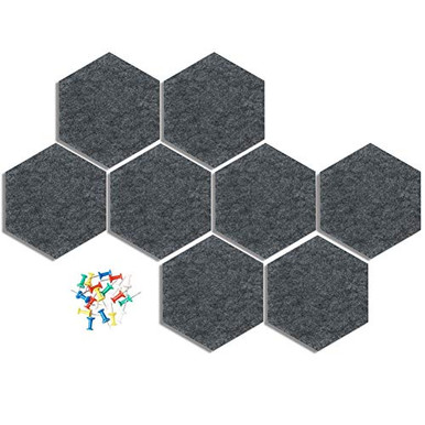 HyFanStr Felt Pin Board Tiles for Office Home Decorative Hexagon Felt ...