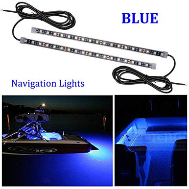 FICBOX 2PCS LED Boat Bow Navigation Light Kits 12 Inch Waterproof ...