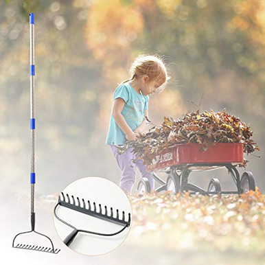 TALITARE Garden Bow Rake Heavy Duty Garden Rake 6FT Long Stainless ...