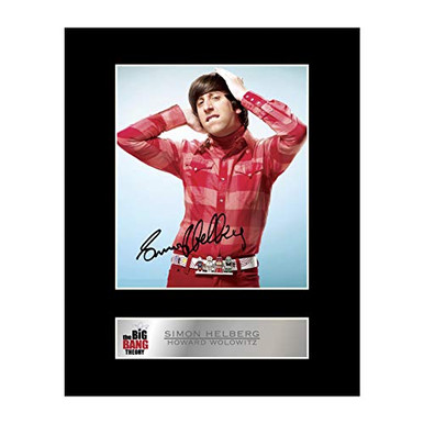 iconic pic Simon Helberg Howard Wolowitz Signed Mounted Photo Display ...