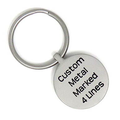 Stainless Steel Key Ring - Personalized - Custom Metal Marked Front and ...