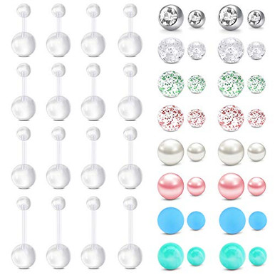 Longita Plastic Pregnancy Belly Button Rings Long Bar Navel Rings for ...