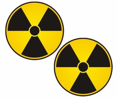 LPF USA 2-3 inch Nuclear Radiation Sign Decal Warning Symbol bio Hazard ...