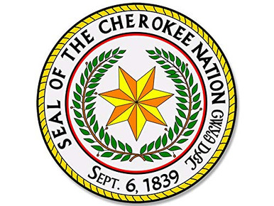 MAGNET 4x4 inch ROUND Seal of the Cherokee Nation Sticker -decal tribe ...
