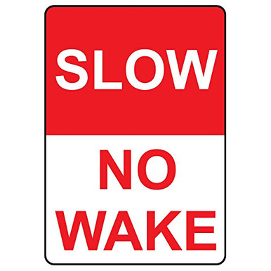 Slow No Wake Vinyl Sticker Decal 8 inch - Warehousesoverstock