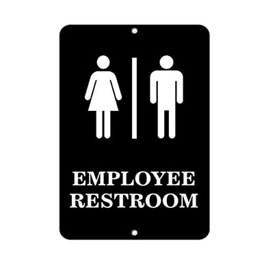 Employee Restroom with Symbol Business Sign Vinyl Sticker Decal 8 inch ...