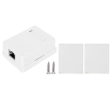 2Pcs Networks Box RJ45-8P8C CAT6 Desktop Information Box Single Port ...