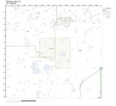 ZIP Code Wall Map of Spring Lake FL ZIP Code Map Not Laminated ...