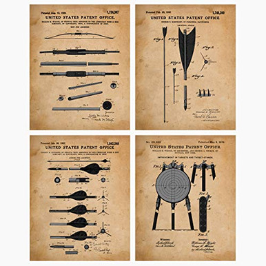 Original Archery Patent Prints - Set of 4 8 x 10 Invention Patent ...