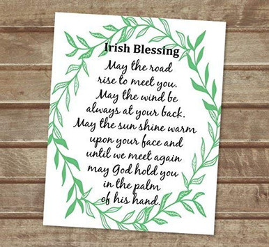 May The Road Rise To Meet You Irish Blessing Art Print Inspirational ...