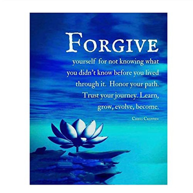 Forgive Yourself- Learn Grow and Become - Creig Crippen Quotes Wall Art ...