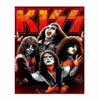 Kiss Band- Print- 8 x 10 inch Wall Print-Ready To Frame. Iconic Rock ...