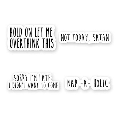 Funny Quote Vinyl Sticker Pack - Warehousesoverstock