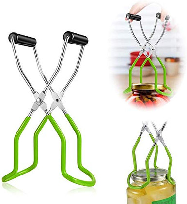 Canning Jar Lifter Tongs Premium Stainless Steel Chef Canning Jar Lifter with Secure Grip Handle ...