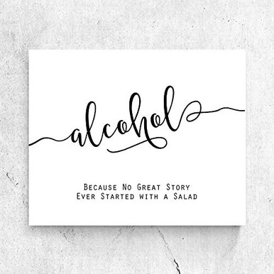 Alcohol Sign Wedding Bar Sign Wedding Decor Reception Signs Wedding ...