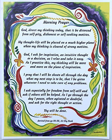 Morning Prayer 11x14 AA 11th Step Prayer poster - Heartful Art by ...