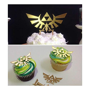 Zelda Crest Cake Topper and 1 Dozen Zelda Crest Cupcake Toppers ...