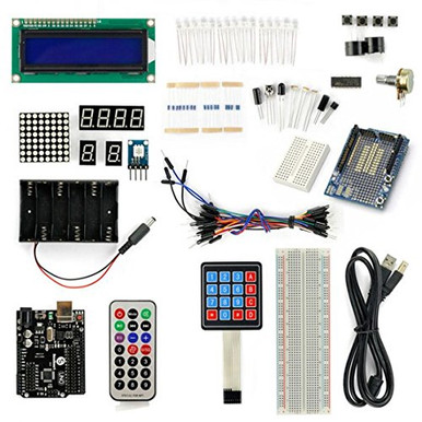 SainSmart UNO R3 Starter Kit with 19 Basic Arduino Tutorial Projects for Beginners (1602 LCD ...