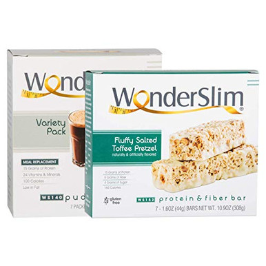 WonderSlim Aspartame Free Meal Shake Variety Pack and Fluffy Salted ...