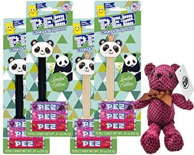 Pez Limited Edition Panda and Panda with Crown Bundle Pack of 4 with By ...