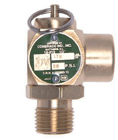 Apollo Valve 13-511 Series Bronze Safety Relief Valve, ASME Steam, 8 ...