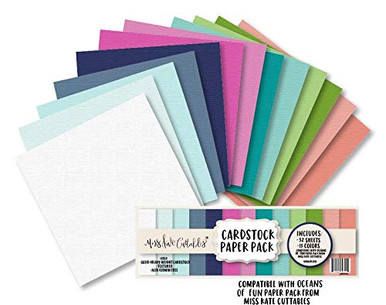 Cardstock Paper Pack - Oceans of Fun - 32 Sheets Solid Core Textured ...