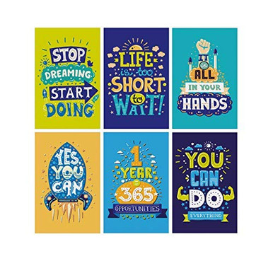 Set Of 6 11x17 Inspirational Wall Art Posters | Motivational Poster For ...