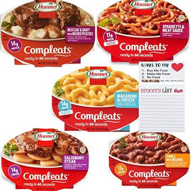 Hormel Compleats Ready to Eat Meals Variety Pack of 5 Microwavable ...
