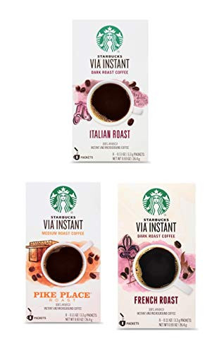 Starbucks Via Instant Coffee Variety Pack - Italian Roast French Roast ...