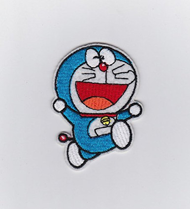 DORAEMON Robot Cat Running Japanese Cartoon- Iron on Patches Sew On ...