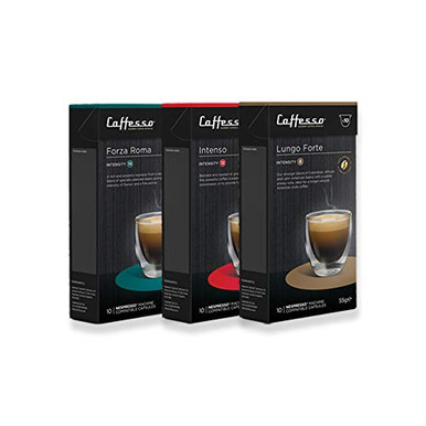 Caffesso Variety Pack Italian Mix Roast Espresso Coffee Single Serve ...