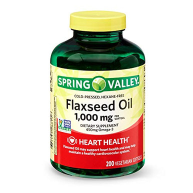Spring Valley Cold-pressed Flaxseed Oil 1 000 mg 200 Softgels ...