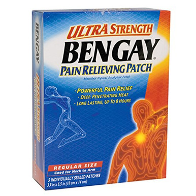 Pfizer Consumer Healthcare Bengay Pain Relieving Patch Ultra Strength ...