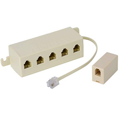 Phone Line Splitter SHONCO Five-way Telephone Splitter RJ11 6P4C Male ...