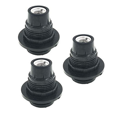 E12 Candelabra Socket TWDRTDD Black 3-Pack Candelabra Base Lamp Holder ...