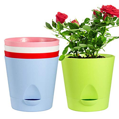 Self Watering Pots?Laerjin 5 Pack 6.7 Inch African Violet Pots with ...